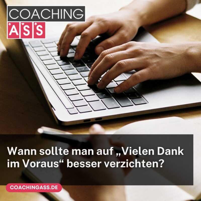 Vielen Dank im Voraus Alternativen: Tipps für Ihre E-Mails